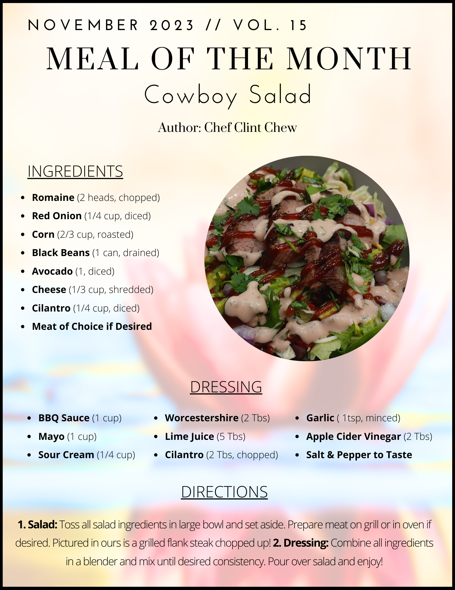 November 2023 - Cowboy Salad | The Healing Sanctuary